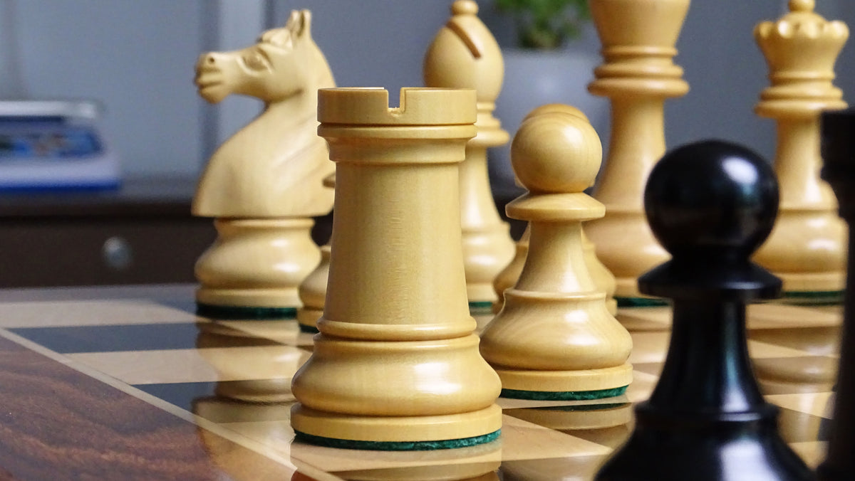 Hastings Chess Pieces Set in Wooden Ebony - Indian Chess Company